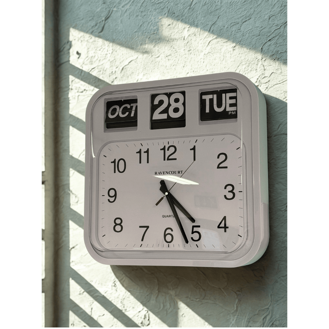 Ravencourt Large Wall Calendar Flip Clock - Story & Sons