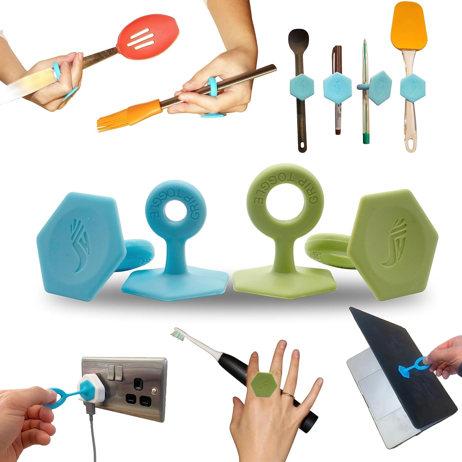 Grip Toggle Silicone Disability Aid - Pack of 4 - Story & Sons